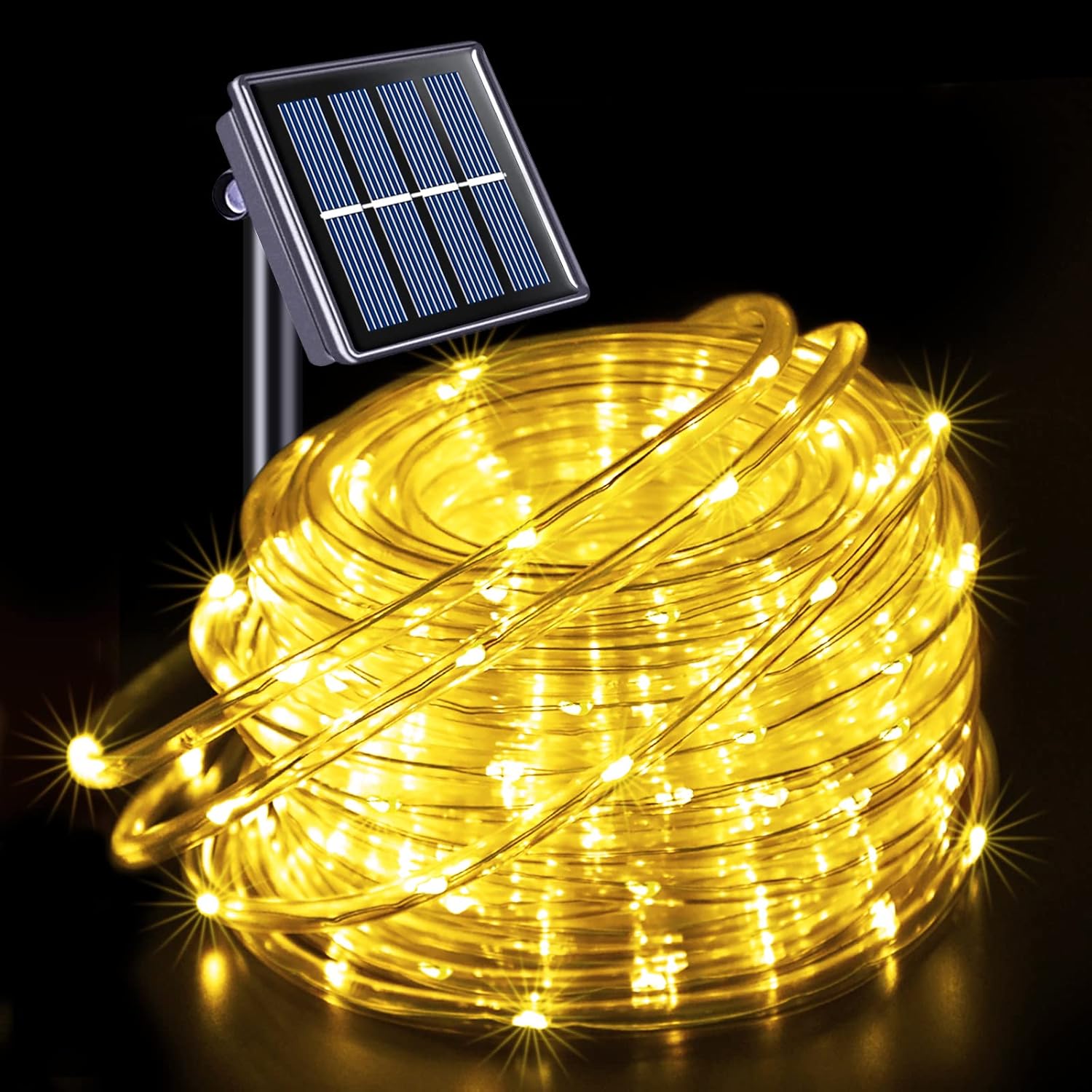 Amazon.com: JMEXSUSS 200 LED Solar Rope Lights,66ft 8 Modes Solar Rope ...