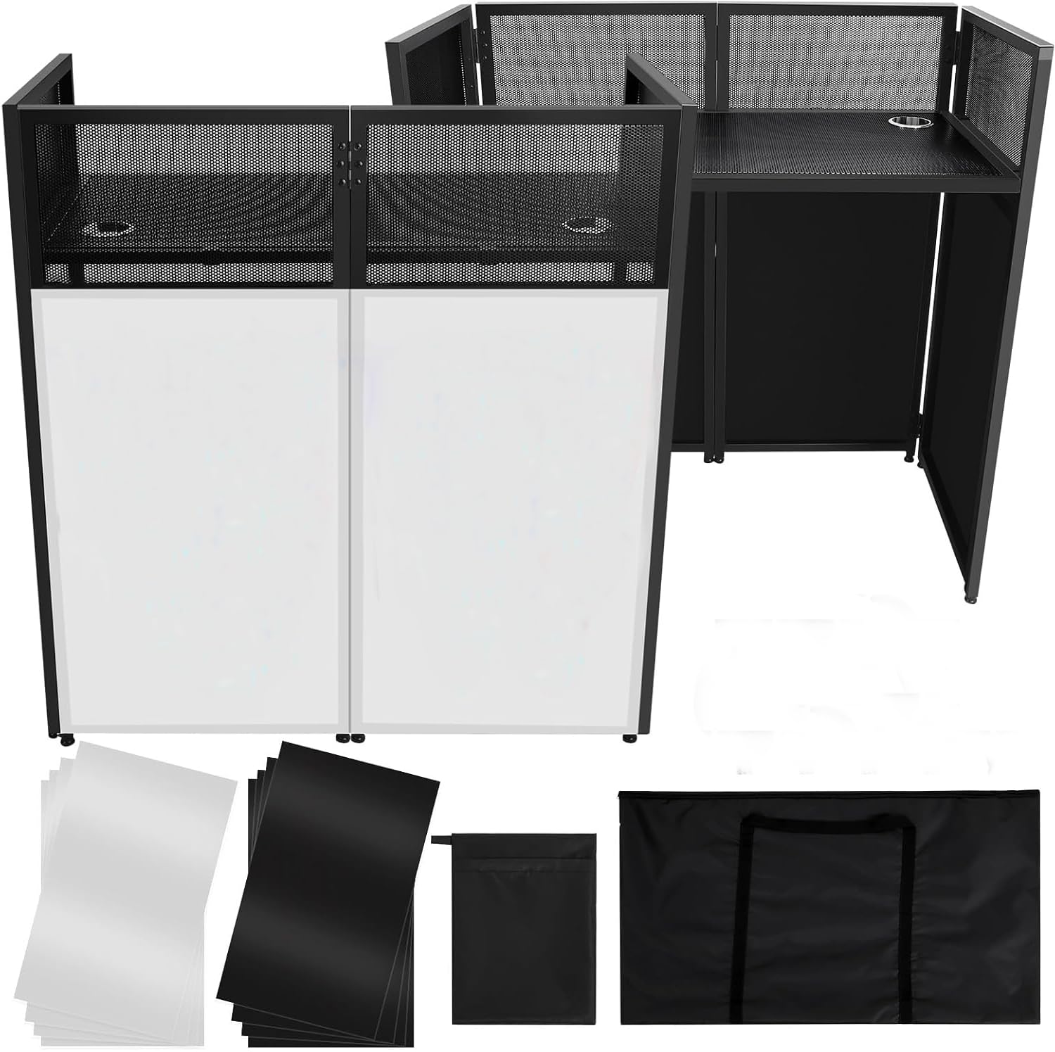 Amazon.com: COZONY Portable DJ Facade Booth, 52" L x 26" W DJ Facade ...