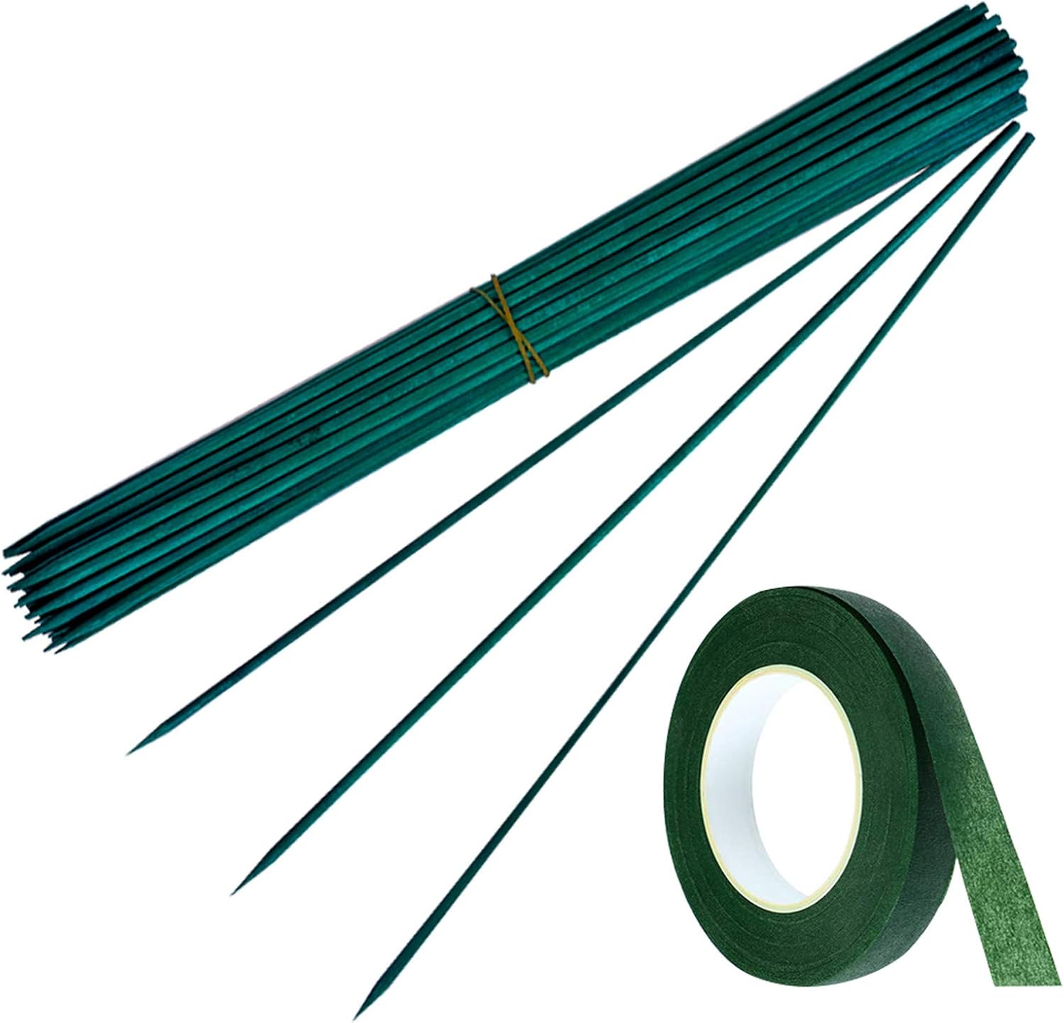 Amazon.com : SHEN RONG Green Wood Plant Stake,Garden Stakes, Floral ...