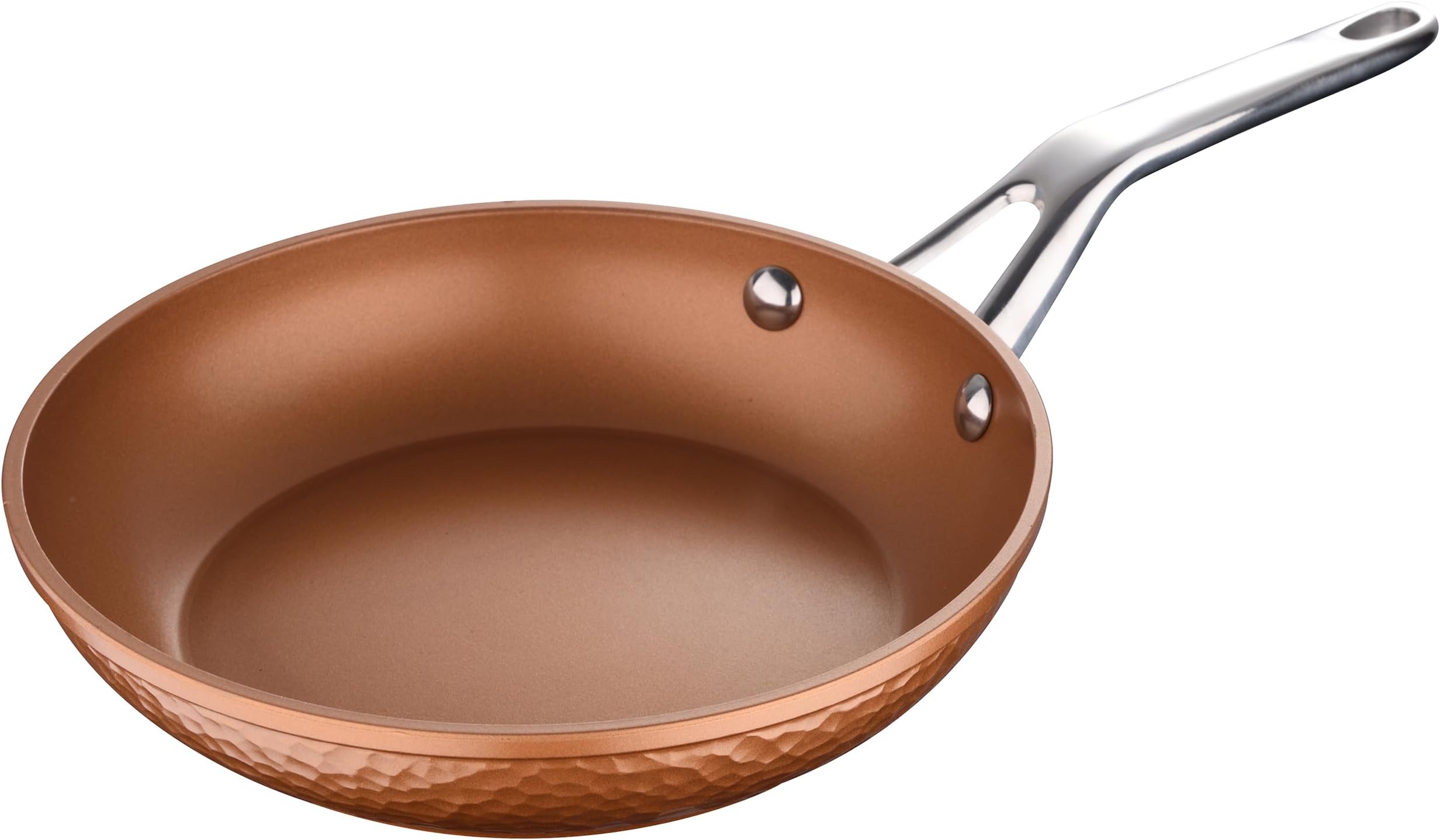 LIVINGTON Copper & Stone Pan | 24cm Bratpfanne | Antihaftbeschichtung ...