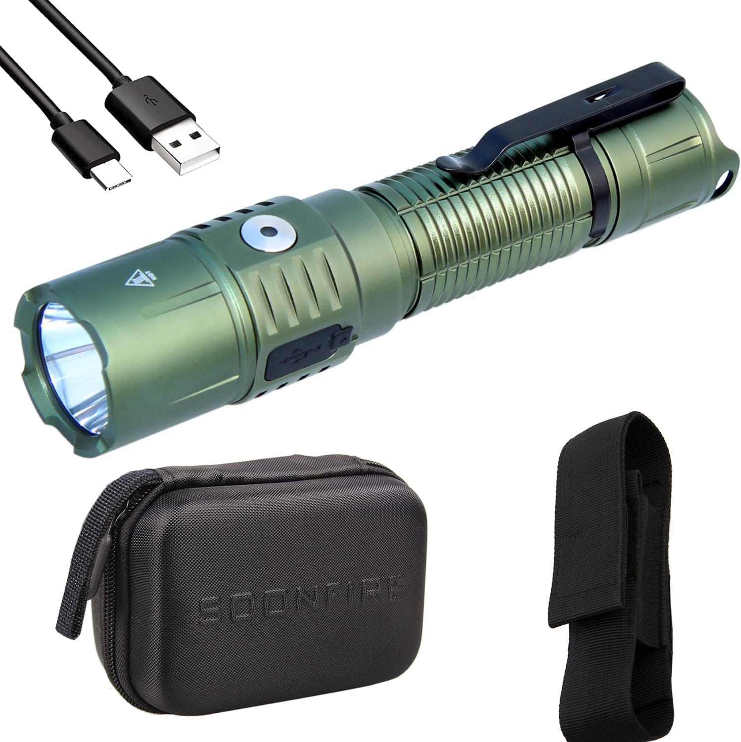 soonfire MX77 Military Grade Tactical Flashlight, High 2530 Lumen ...