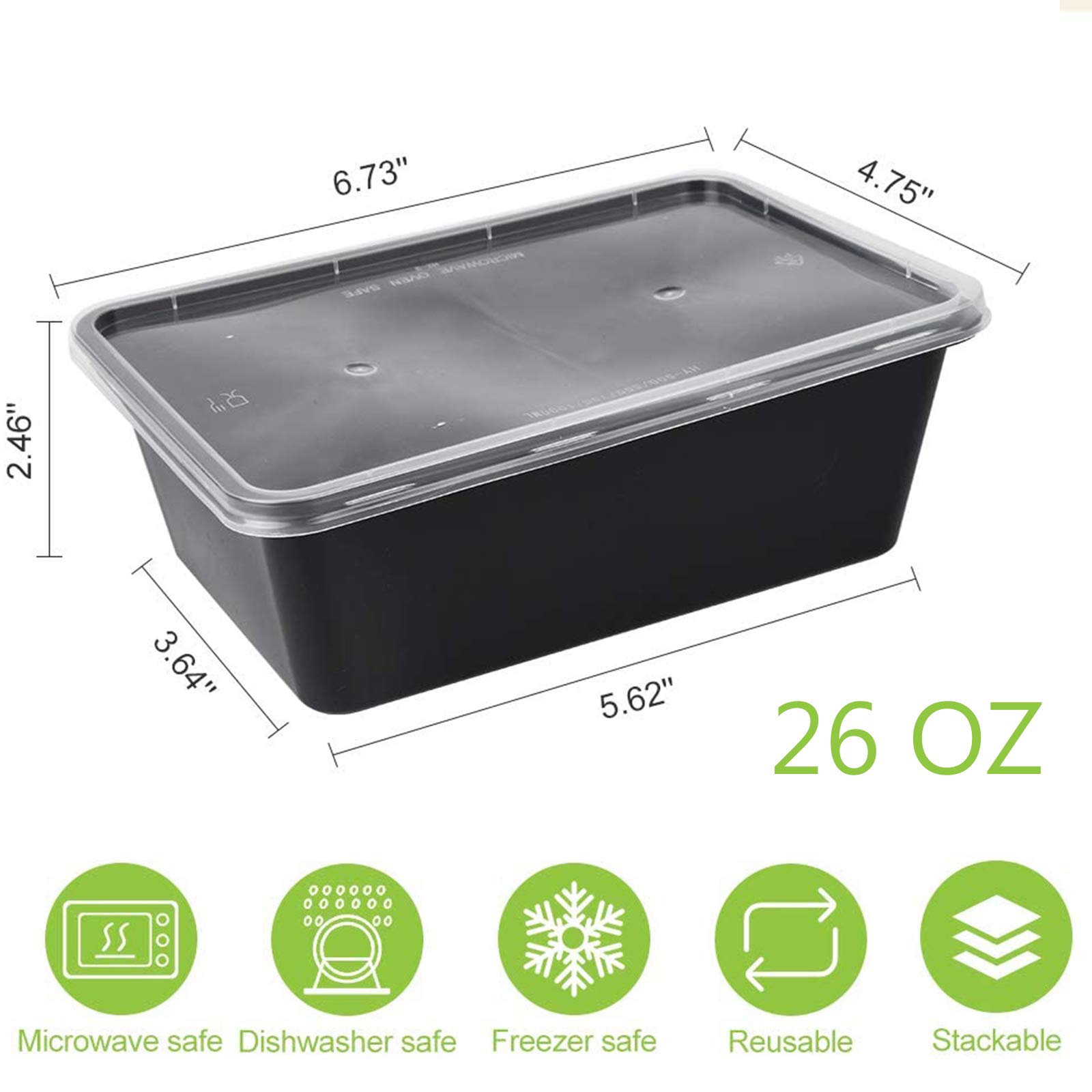 Snapklik.com : MORDEN MS 25 Pack Meal Prep Containers, Reusable To-Go ...