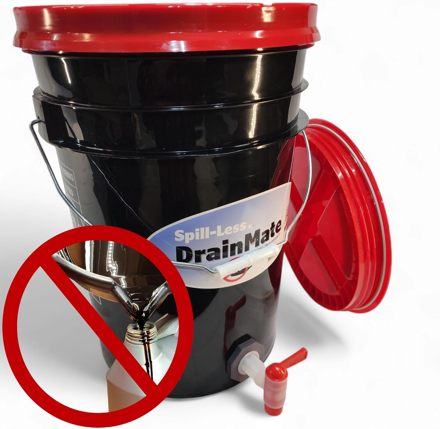 Amazon.com: Spill-Less DrainMate™ 24 Quart Oil Drain Container, Sealed ...