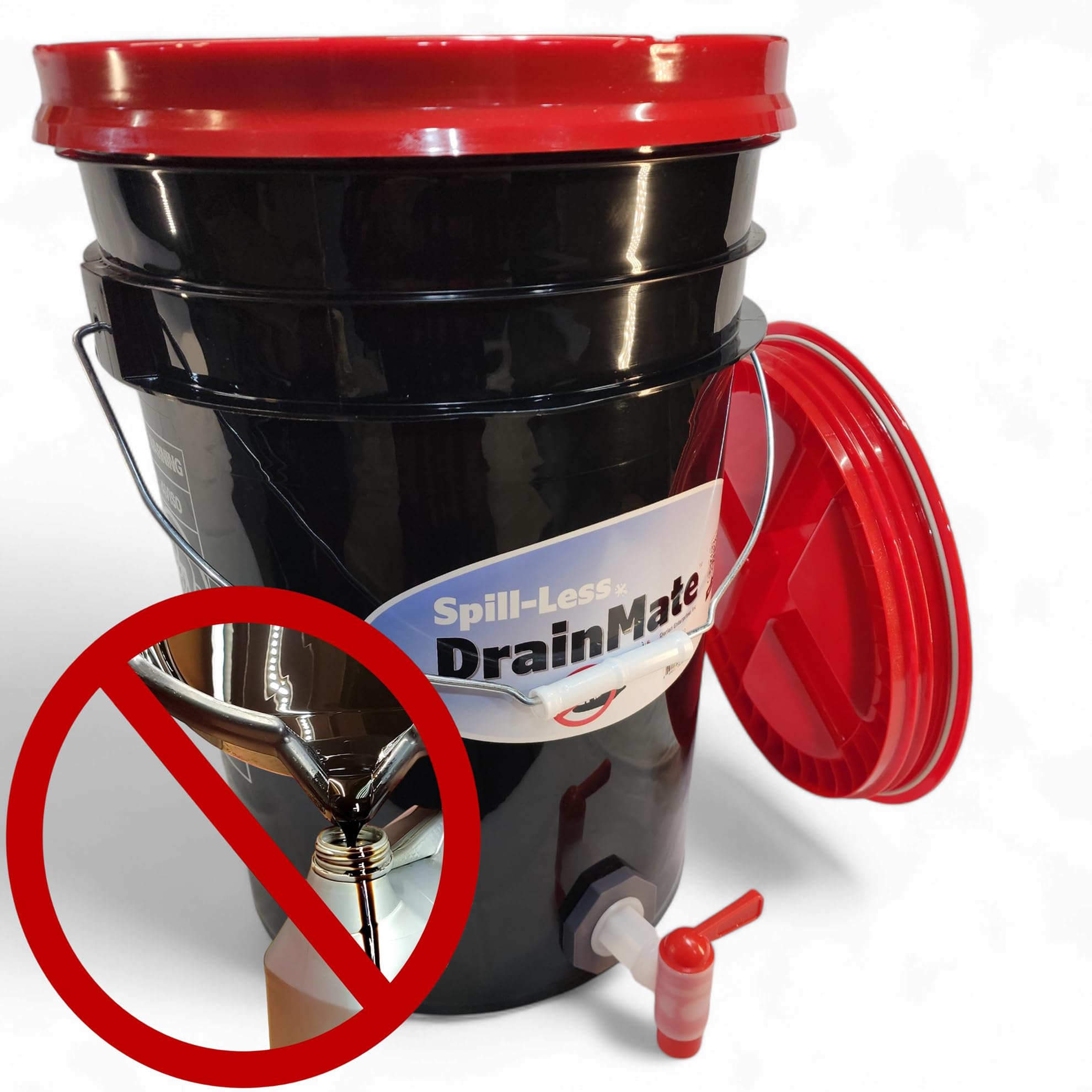 Amazon.com: Spill-Less DrainMate Oil Drain Container, 24 Quart (6 Gal ...