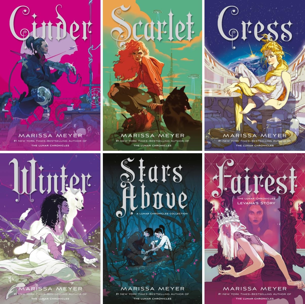 The Lunar Chronicles Series 6-Book Collection Set - Cinder, Scarlet ...