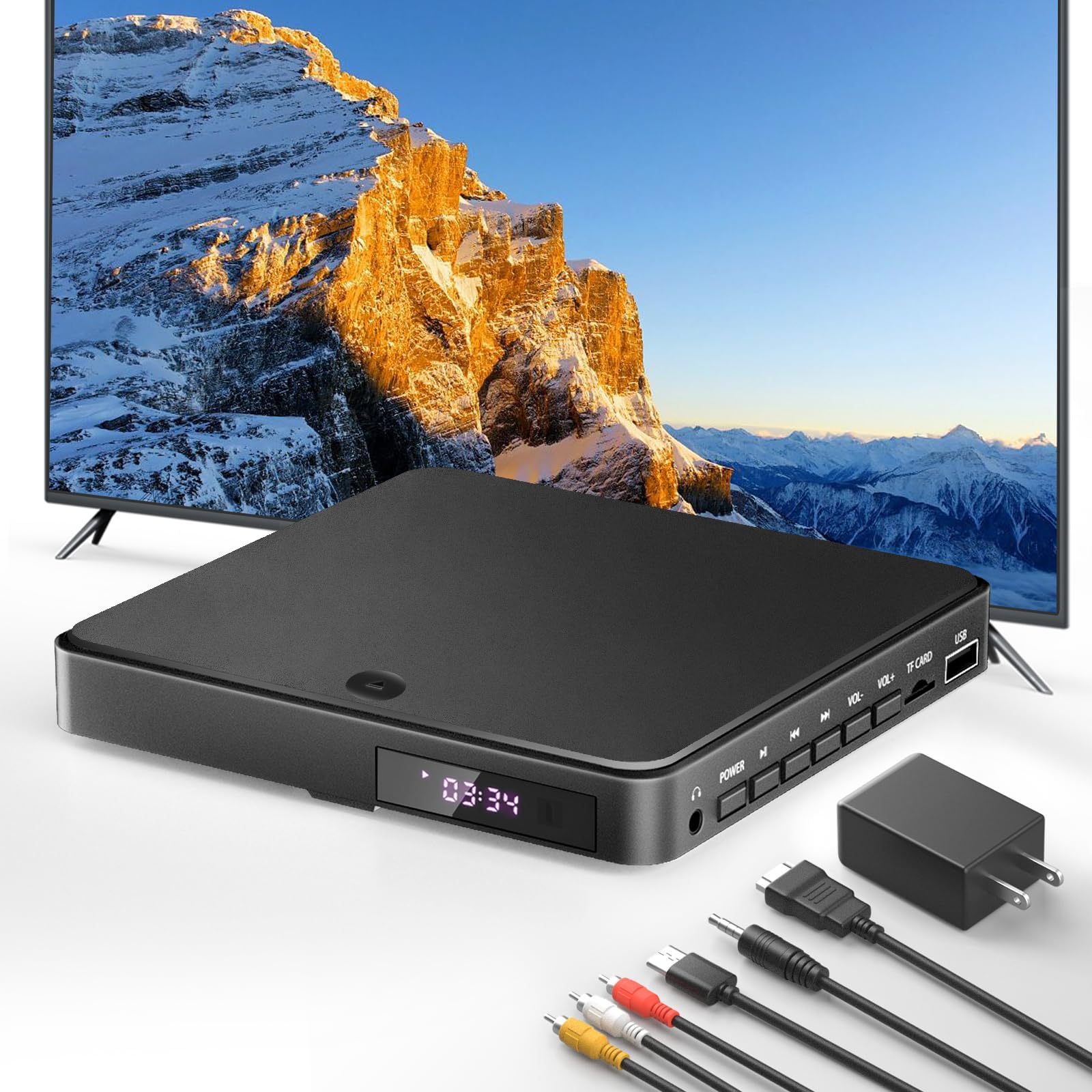 Amazon.com: Small DVD Player ERASINY Mini DVD Players for TV, 1080P ...