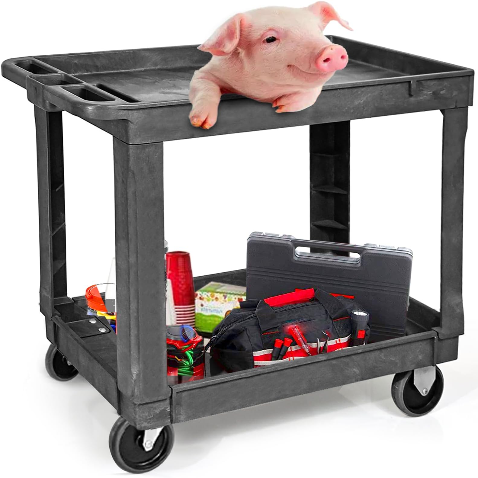 Amazon.com: 3 Tray Tool Cart with Drawer, 400 LBS Capacity Heavy Duty ...