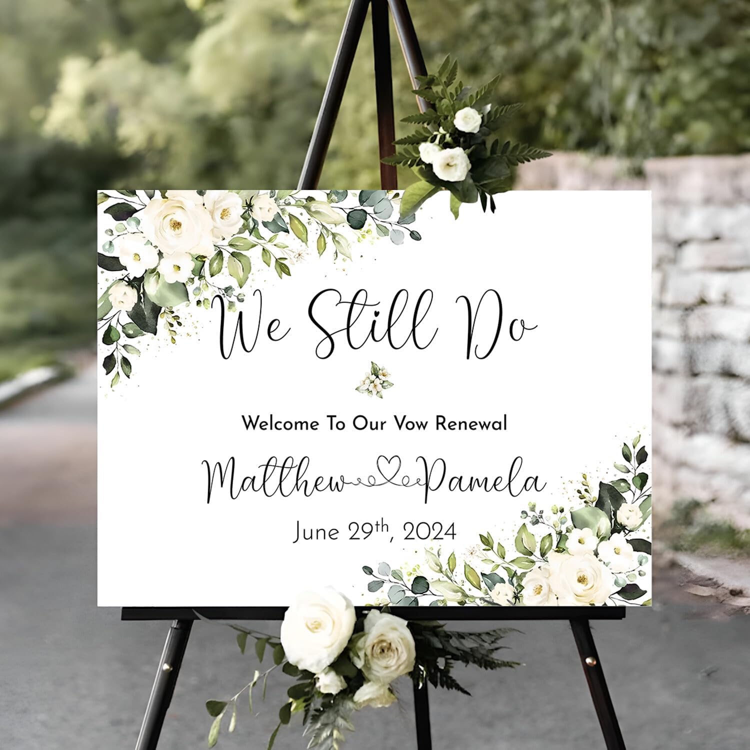 Amazon.com : Custom Vow Renewal Sign For Outdoor, Welcome To Our ...