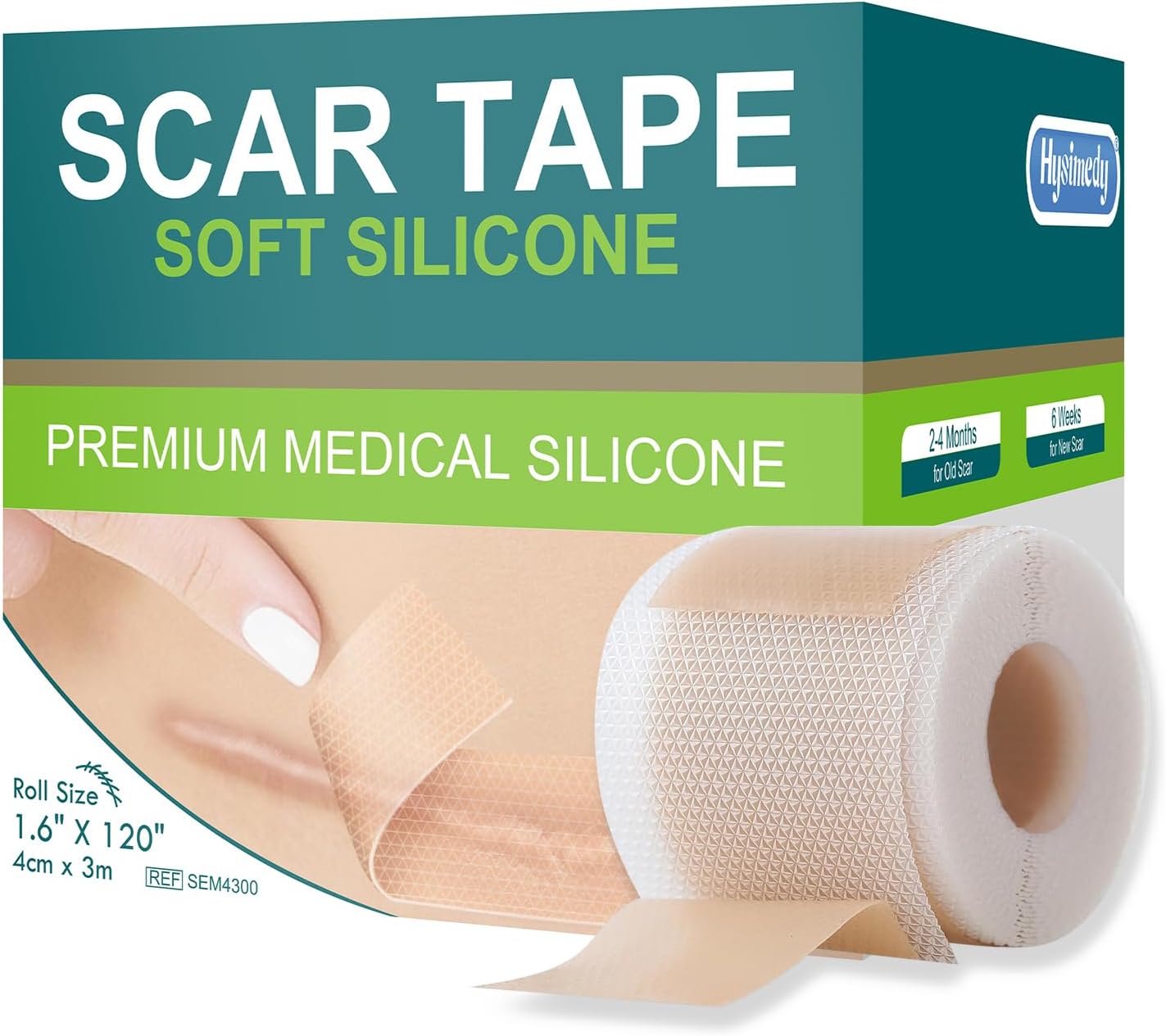 Amazon.com : Medical Grade Silicone Scar Tape for Surgical Scars (1.6 ...