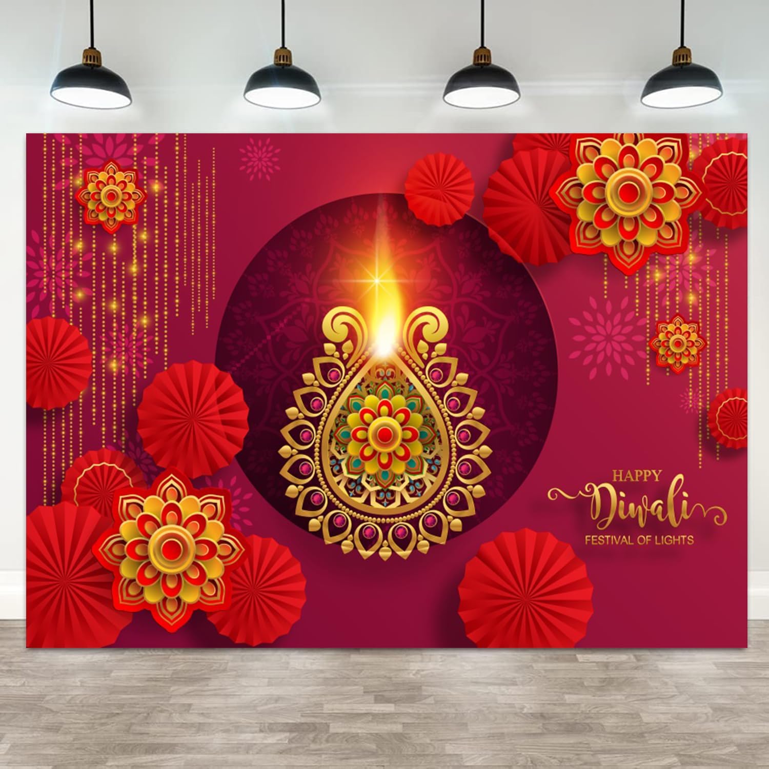 Amazon.com : ASDCXZ 10x8ft Diwali Backdrop India Deepavali Festival ...