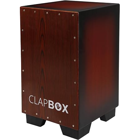 Clapbox Cajon CB11 -Black, Oak (H:50 W:30 L:30) - 3 Internal Snares ...