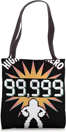 Amazon.com: High Score Hero Pop Culture Retro Video Game Tote Bag ...