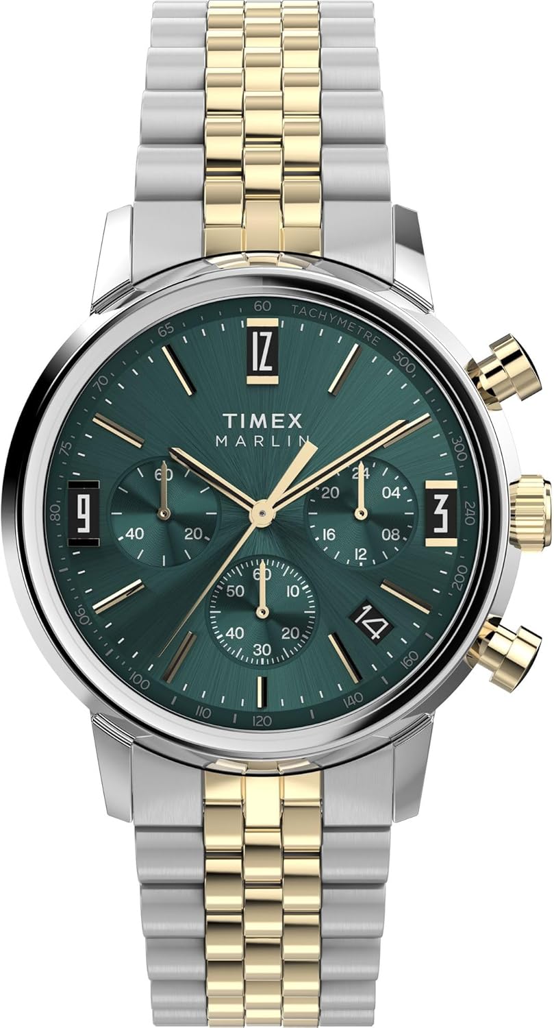 Amazon.com: Timex Reloj Marlin de 1.575 in para hombre, Dos Tonos/Dos ...