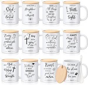 Amazon.com: Didaey 12 Sets Christian Gifts Bulk Religious Cups 12oz ...