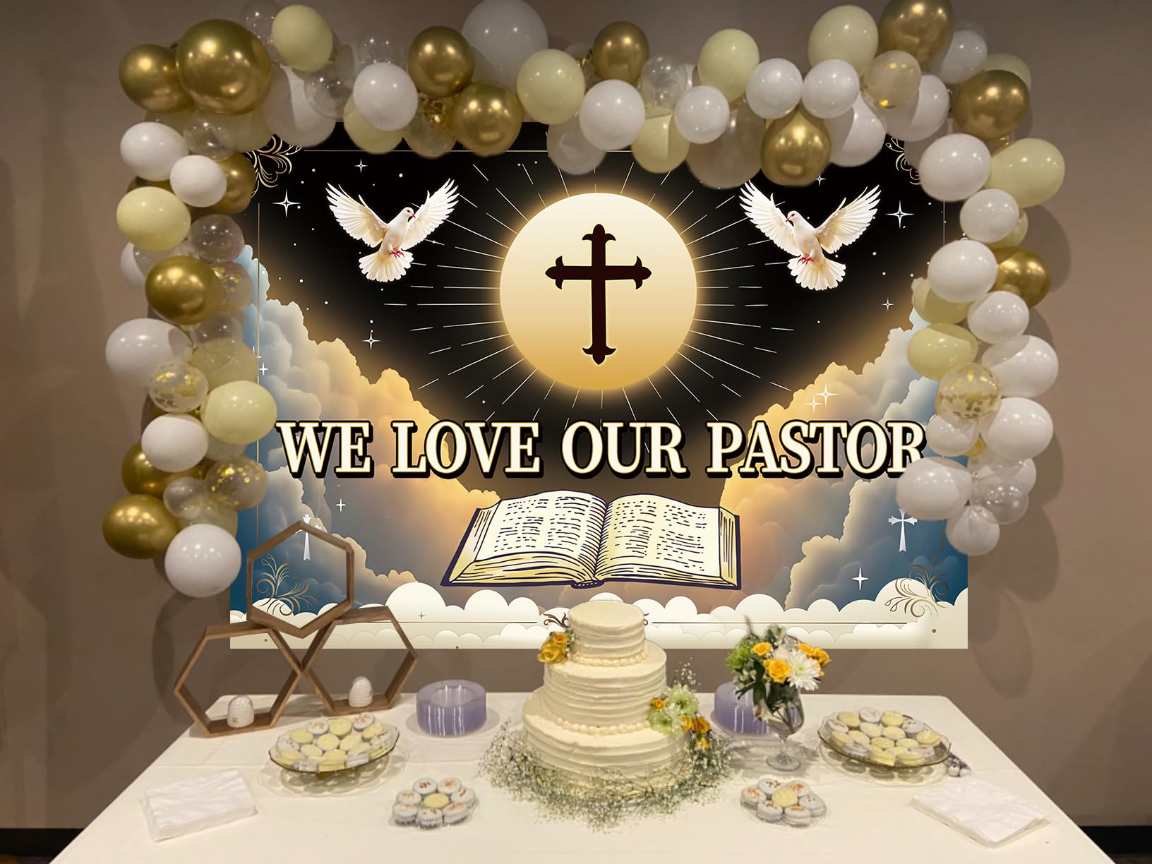 Snapklik.com : We Love Our Pastor Backdrop 7x5FT Pastor Appreciation ...