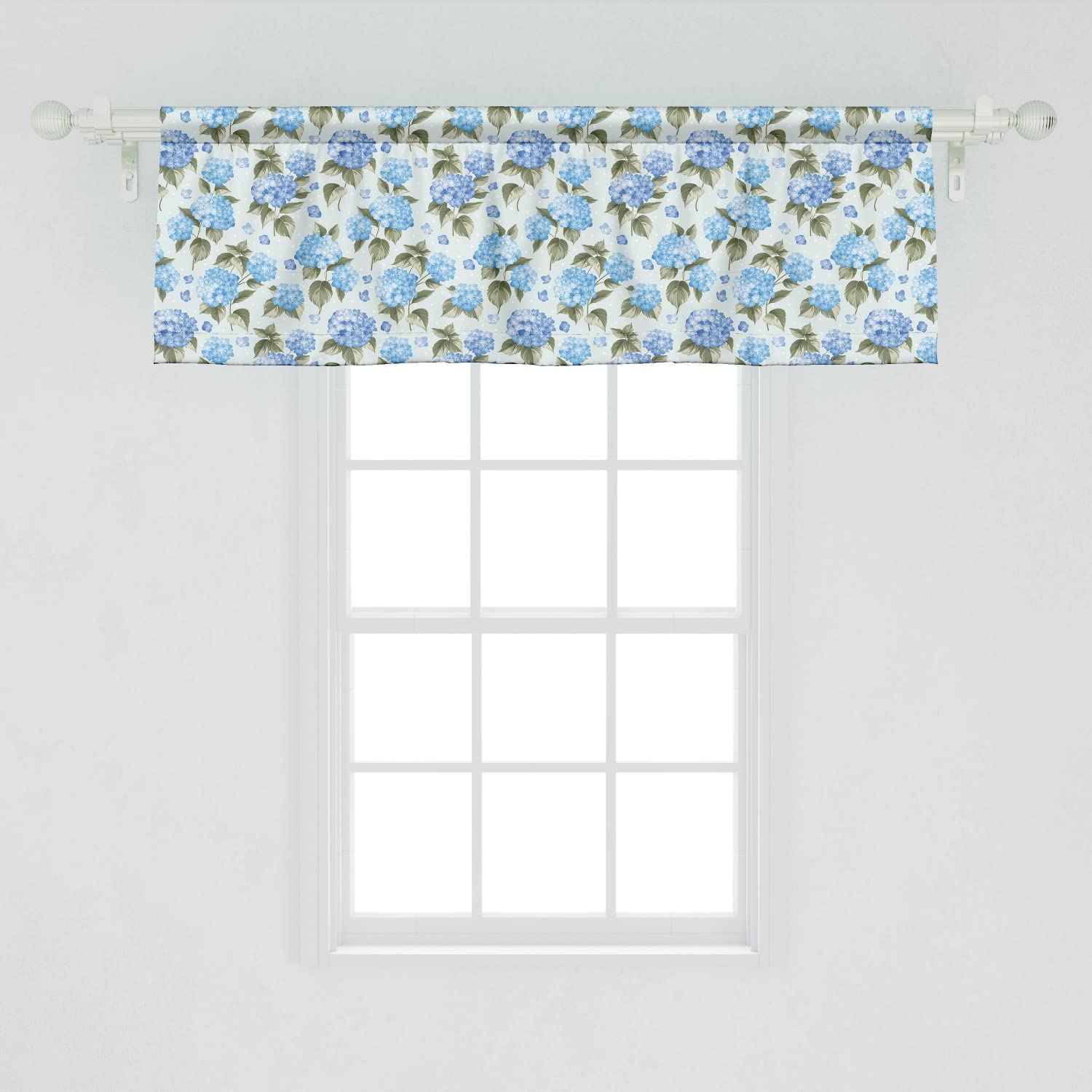 Amazon.com: Ambesonne Flower Window Valance Pack of 2, Hydrangea ...