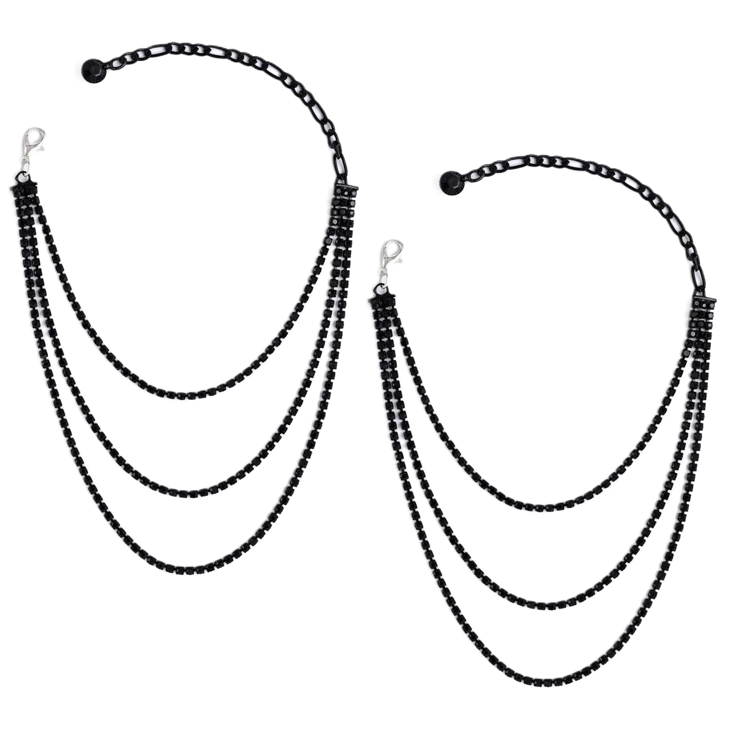 VAMA FASHIONS Rhinestone Tassel Anklet High Heel Decor Crystal Ankle ...