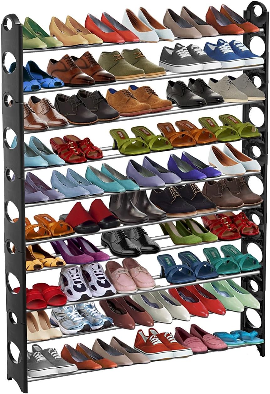 Amazon.com: GPCT Stackable 50 Pair Shoe Rack (Up to 10 Stack-able ...
