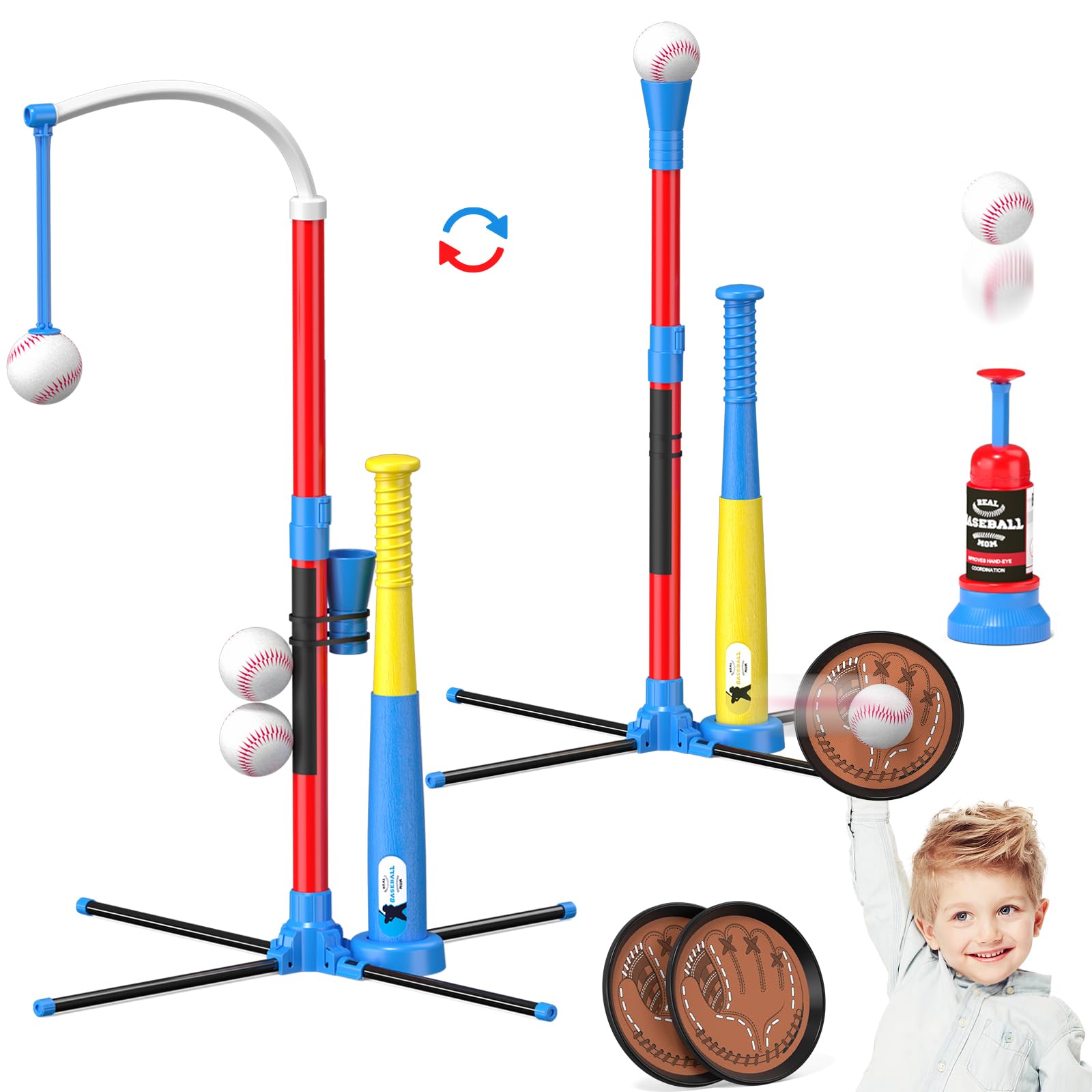 Amazon.com: QDRAGON 4 in 1 Tball Set for Toddlers 3-5 with Toss and ...