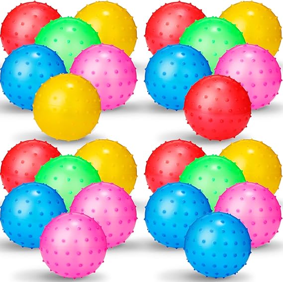 Amazon.com: 24 Pcs Knobby Balls 4.72 Inch Spiky Bounce Ball Toy Large ...