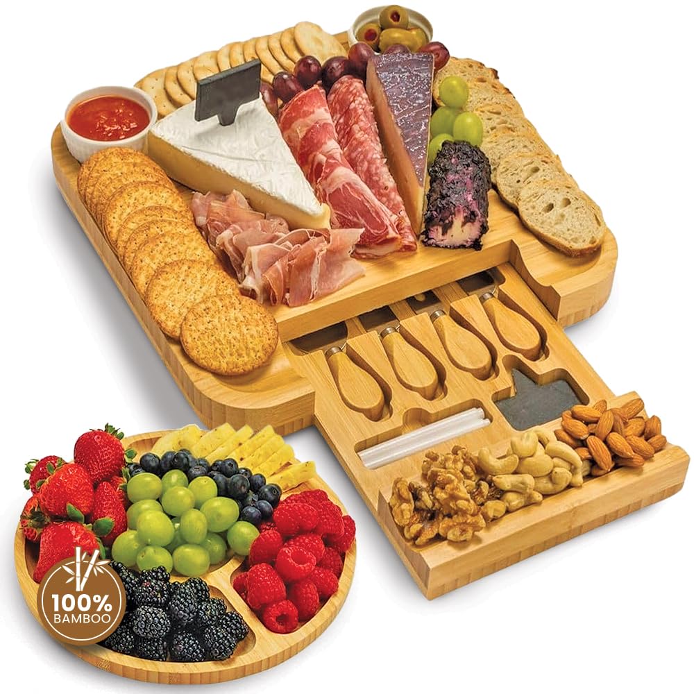 Bridal Shower Gifts Leaf And Grain - Premium Bamboo Cheese Board ...