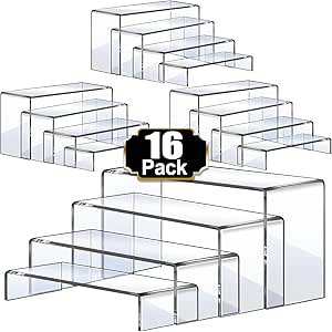 Amazon.com: Aheroi Display Risers, 16 Pcs 4 Set(7”L~8”L~9”L) Acrylic ...