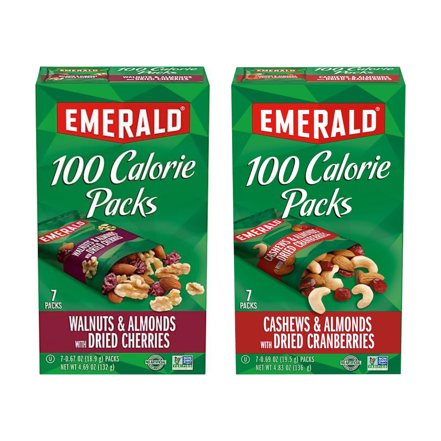 Amazon.com : Emerald Nuts Combo (Variety Pack) Featuring Cashew, Almond ...