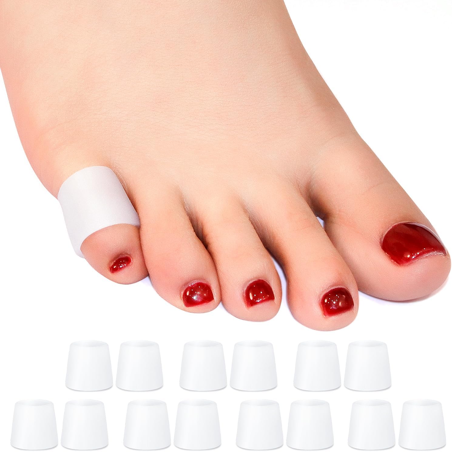 Amazon.com: Niupiour Silicone Small Toe Protectors Tubes, 14 Packs of ...