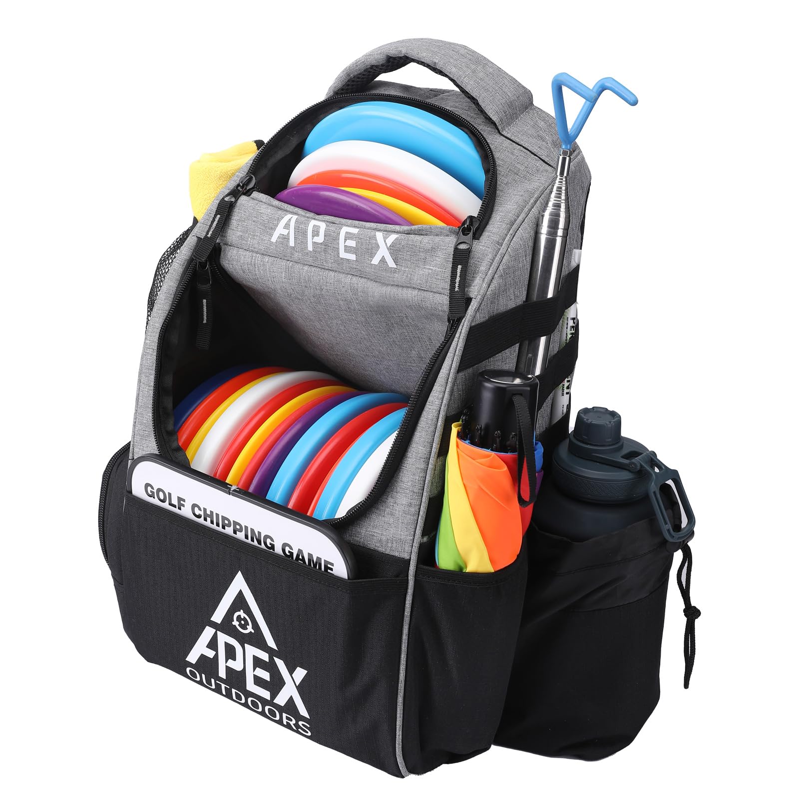 Apex Outdoors Disc Golf Bag, Disc Golf Backpack with 21+ Disc Capacity ...