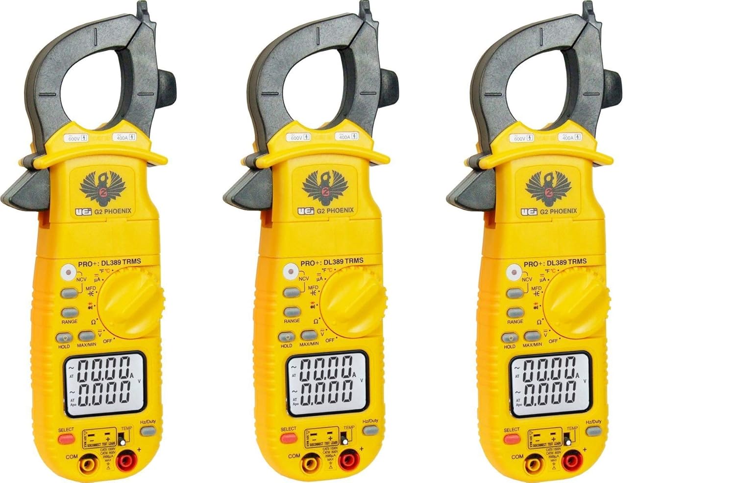 UEi Test Instruments DL389 TRMS Dual Display Digital Clamp-on Meter ...