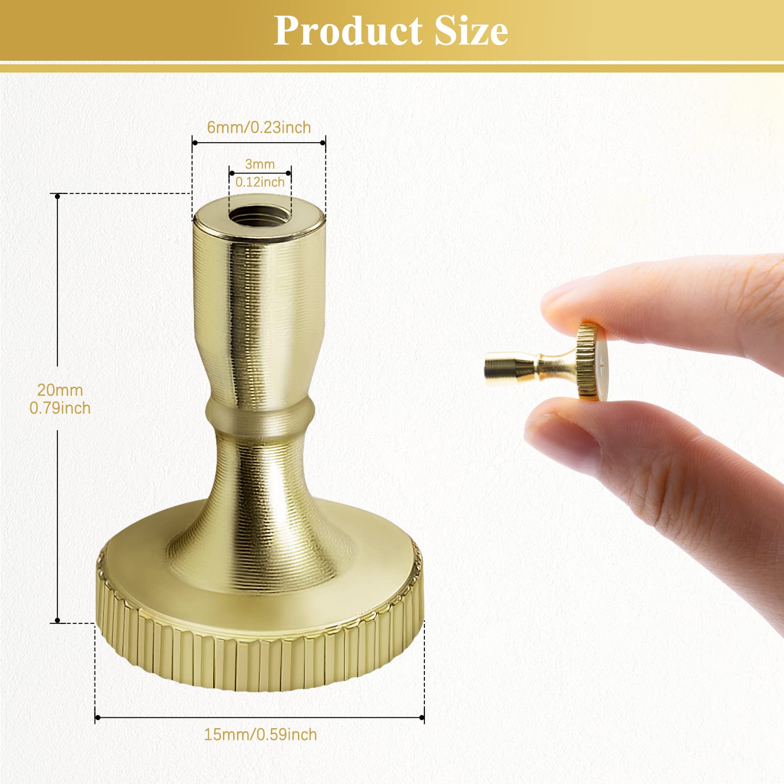 Lamp Switch Knob Replacement Brass Turn Knob Switch With 5/8" Shank