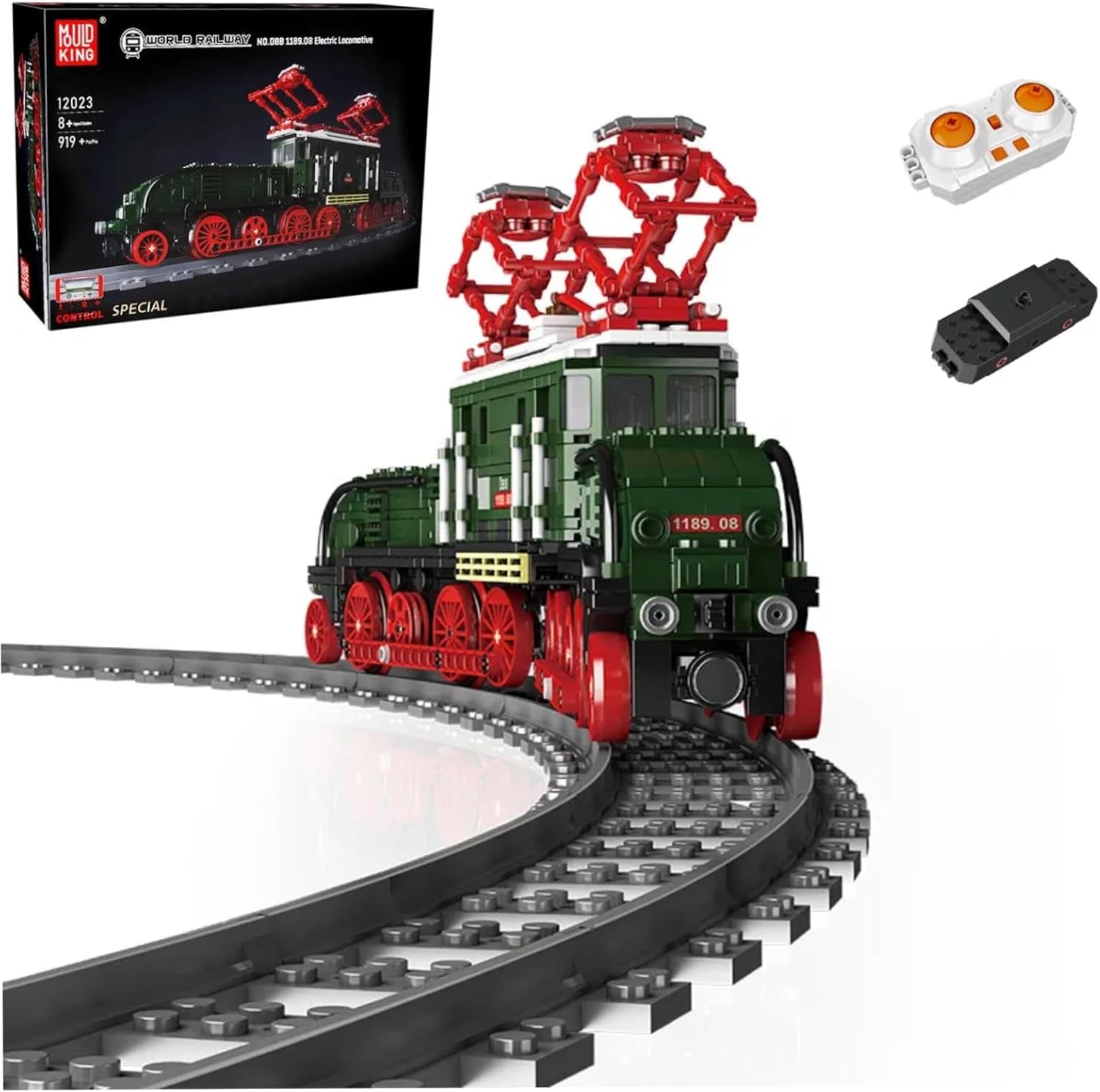 Amazon.com: Mould King Technology Train Track Set with Motors, 919 ...