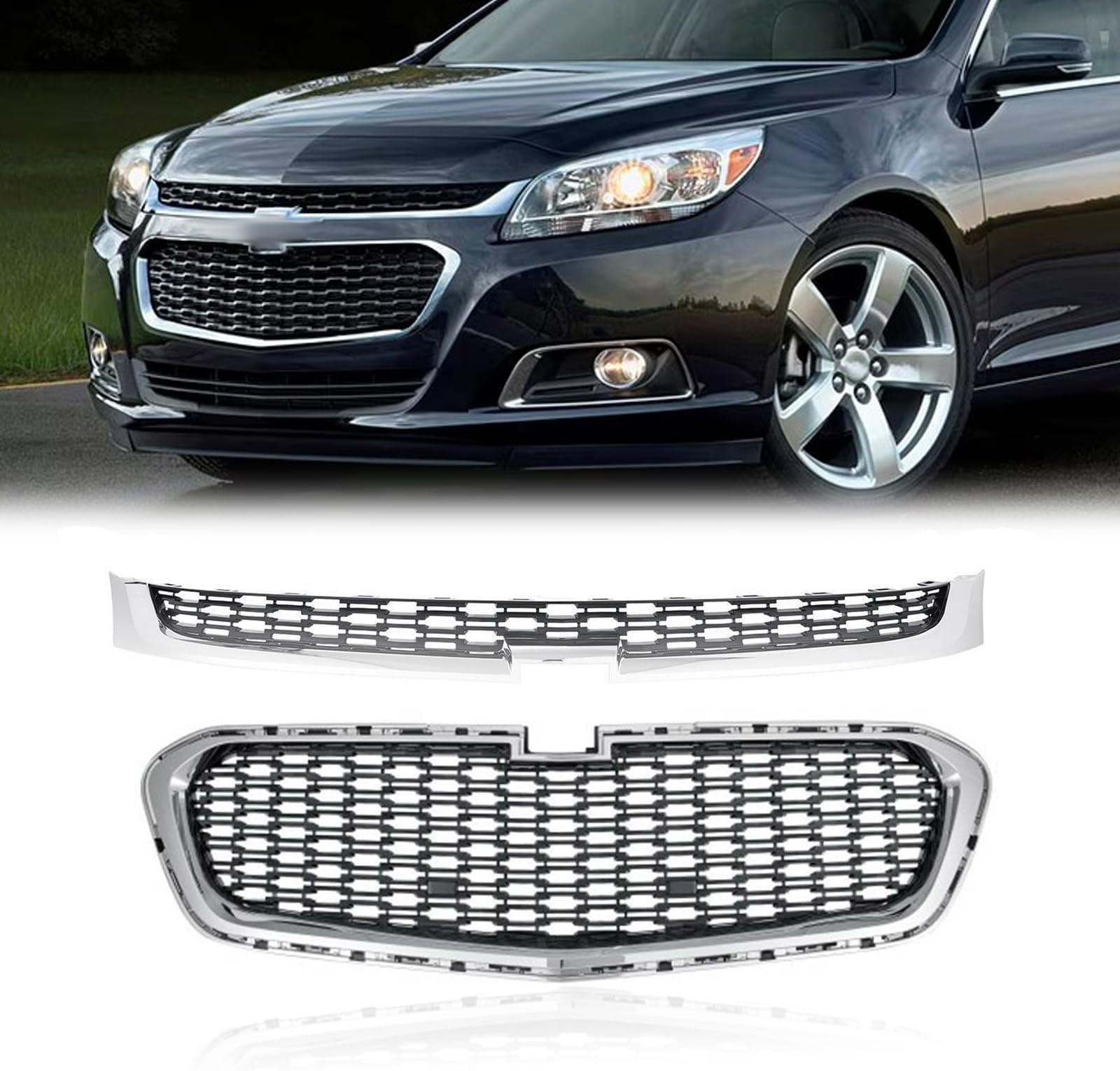 Amazon.com: KARPAL Front Upper & Center Grill Bumper Grille Compatible ...