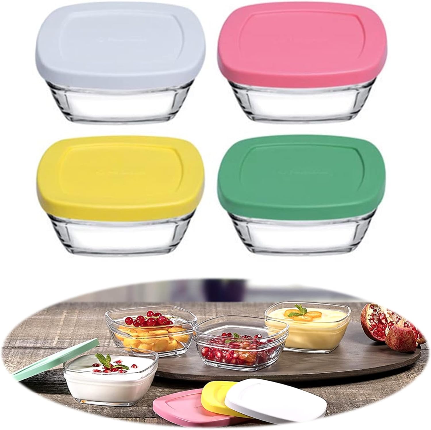 Amazon.com: UMS Glass Food Storage Containers - BPA Free Microwave ...