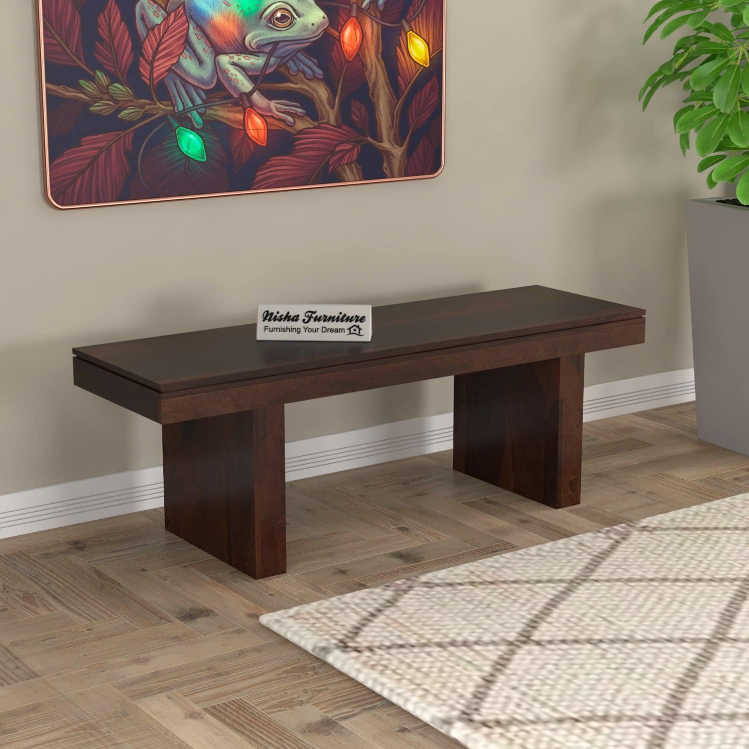 SIGNATURE KRAFT Solid Wood Bench 2 Seater Bench for Sitting, Dining ...