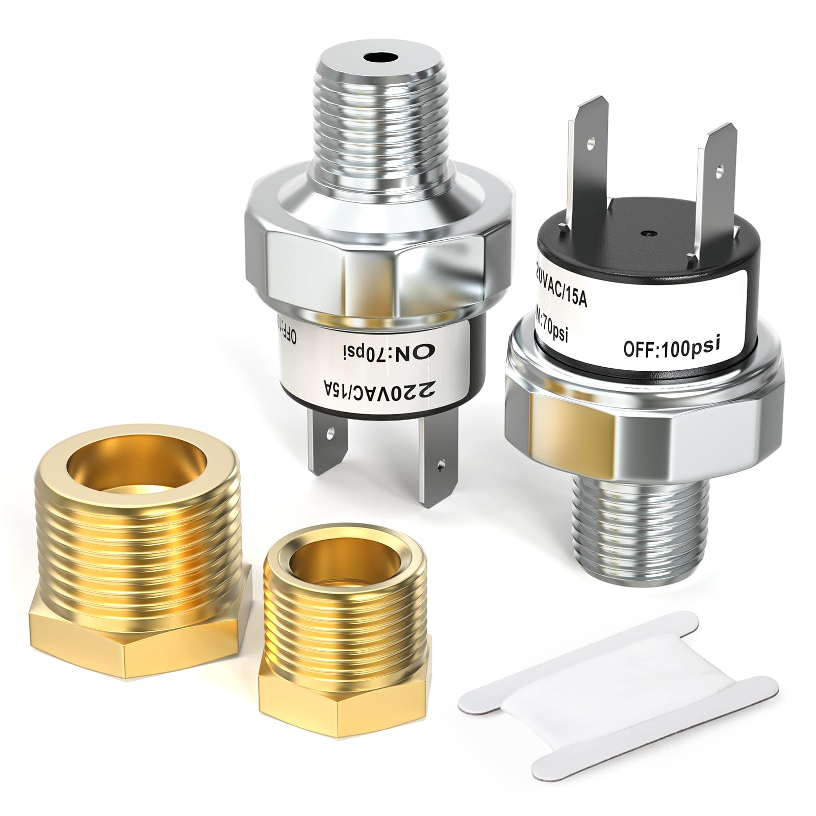 MEANLIN Air Pressure Switch 70-100 PSI Tank Mount Type Thread 1/4"NPT ...