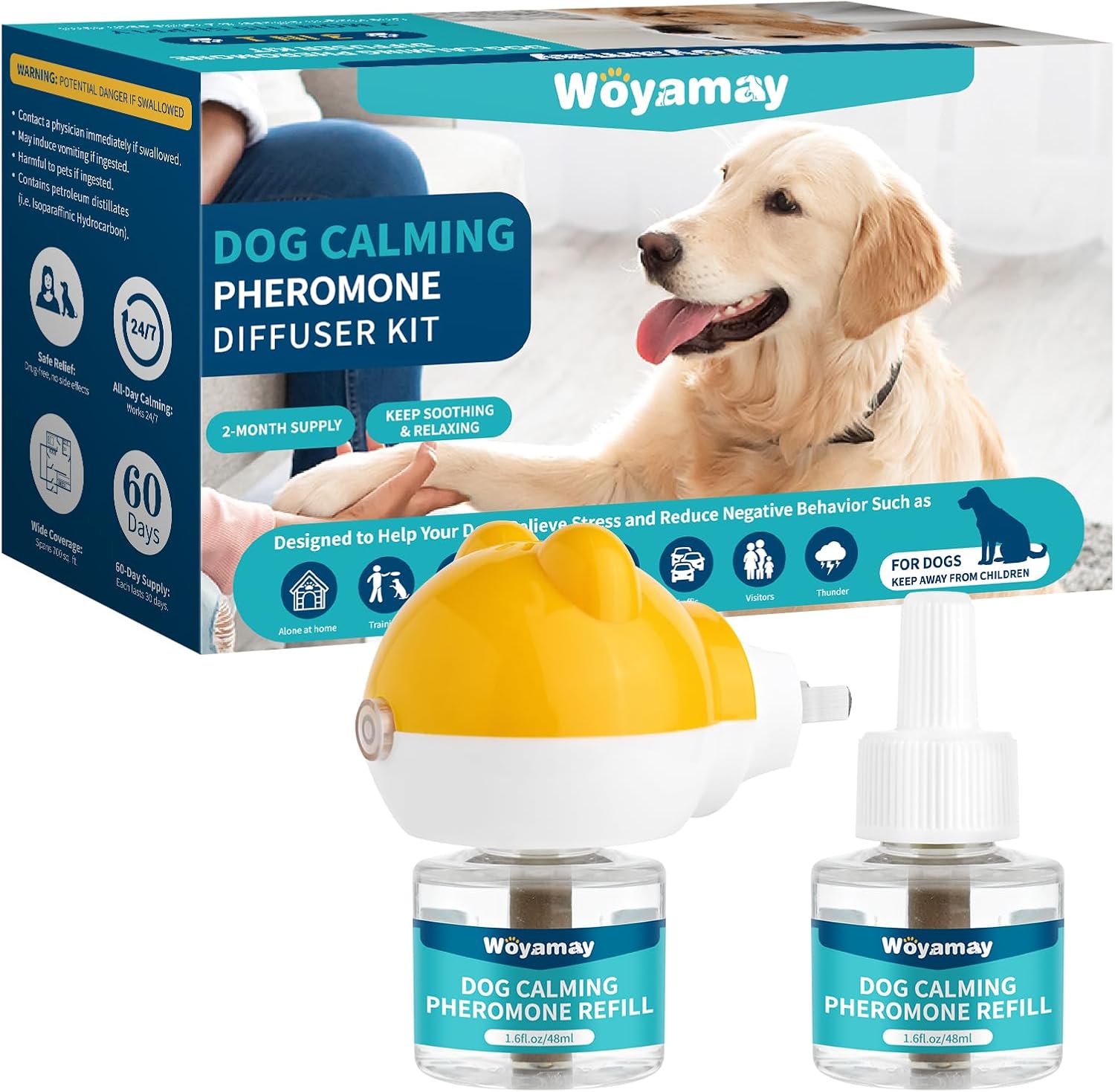 Amazon.com : Woyamay Dog Calming Diffuser - Dog Pheromones Calming ...