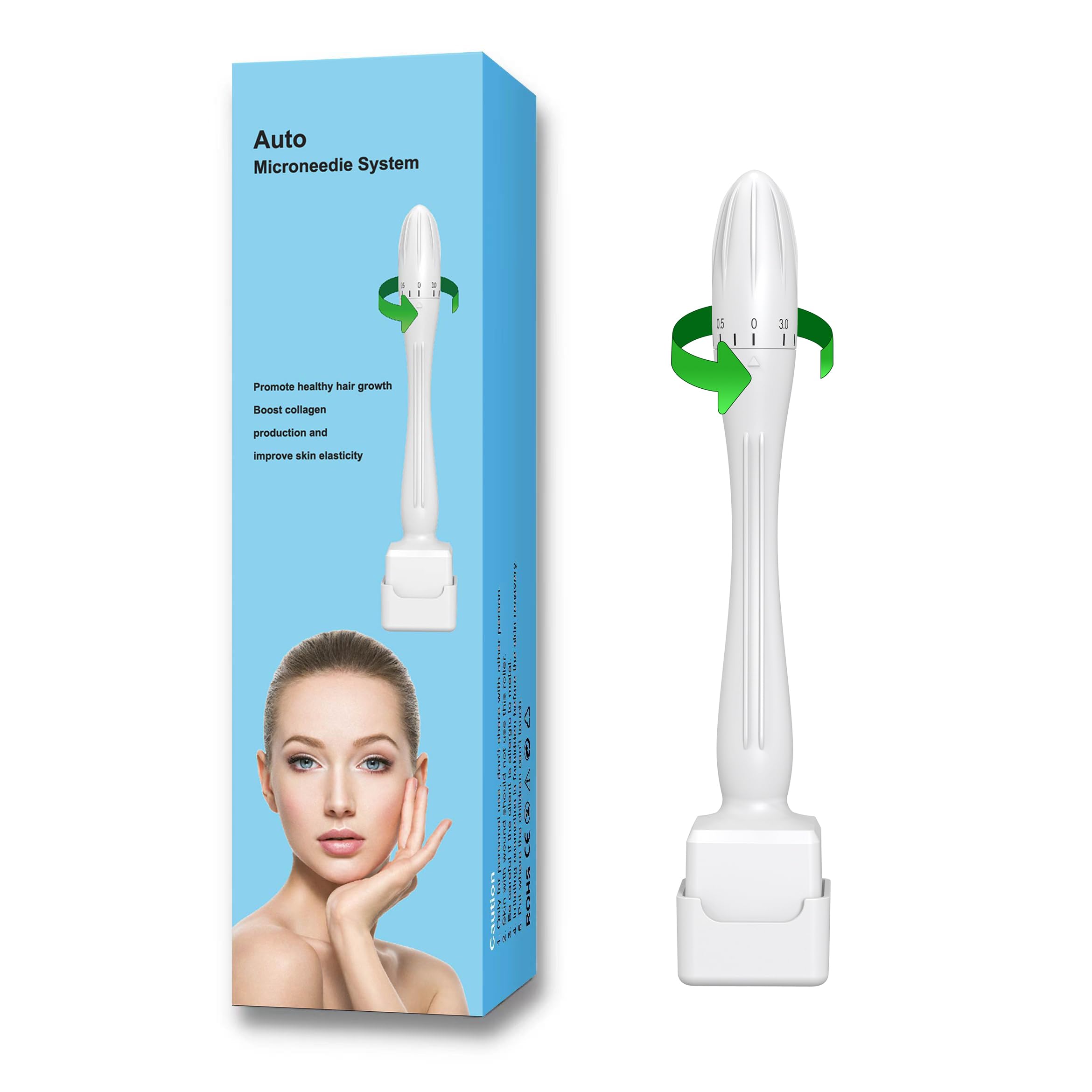 Adjustable Microneedling-Derma Stamp Cosmetic Skin Microneedling Kit ...