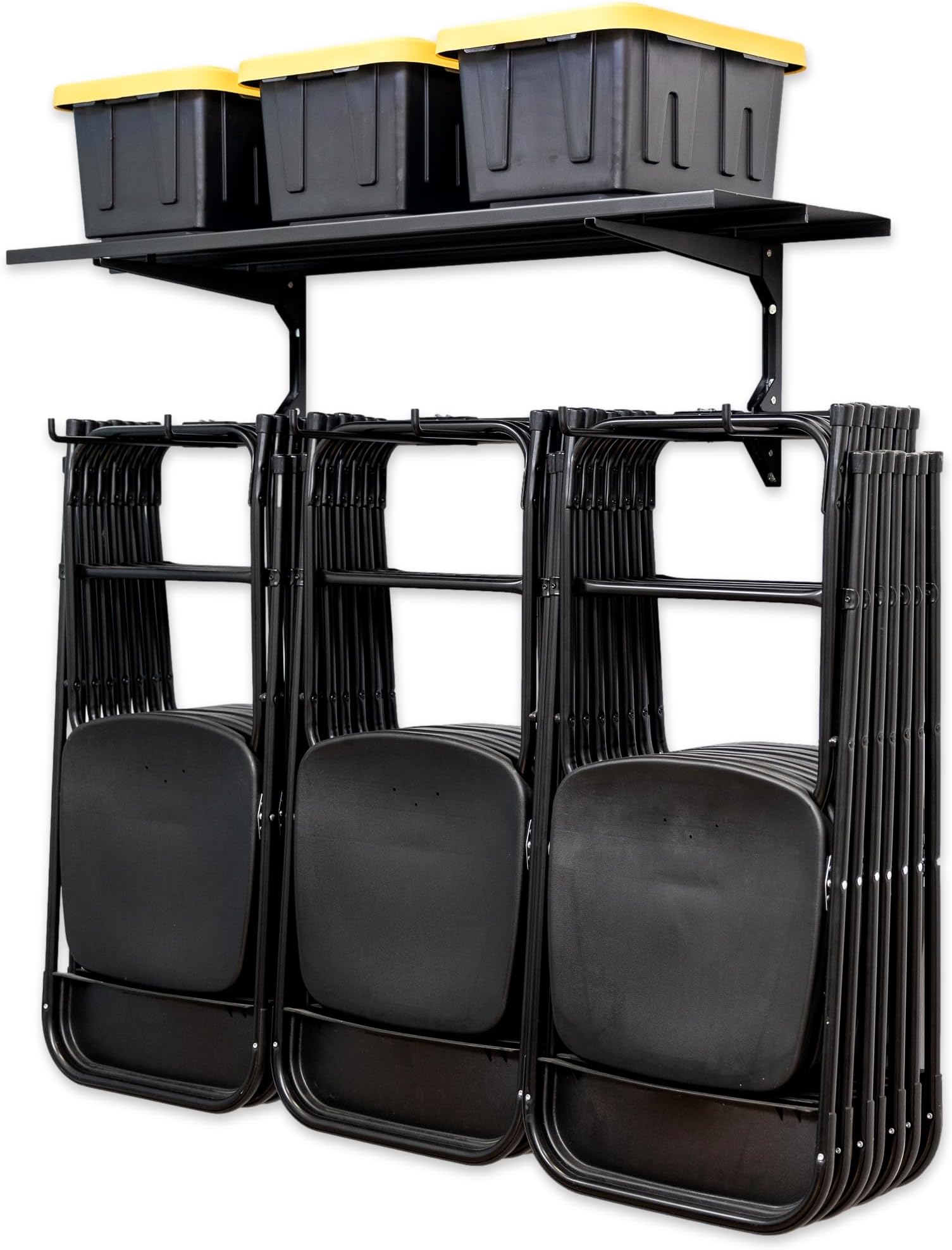 Amazon.com: RaxGo Chair Storage Rack, Wall Mounted Folding Chairs ...