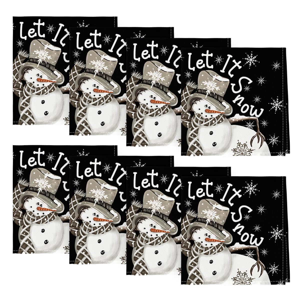 Amazon.com: Horaldaily Christmas Cloth Napkins 18 x 18 Inch, Snowman ...