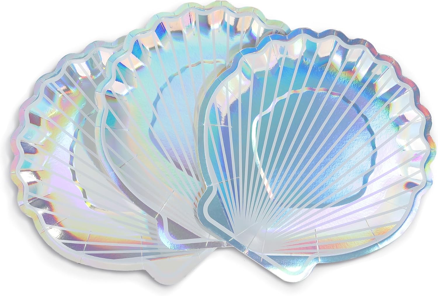 fanquare Seashell Paper Plates 50Pcs Mermaid Scallop Paper Plates ...