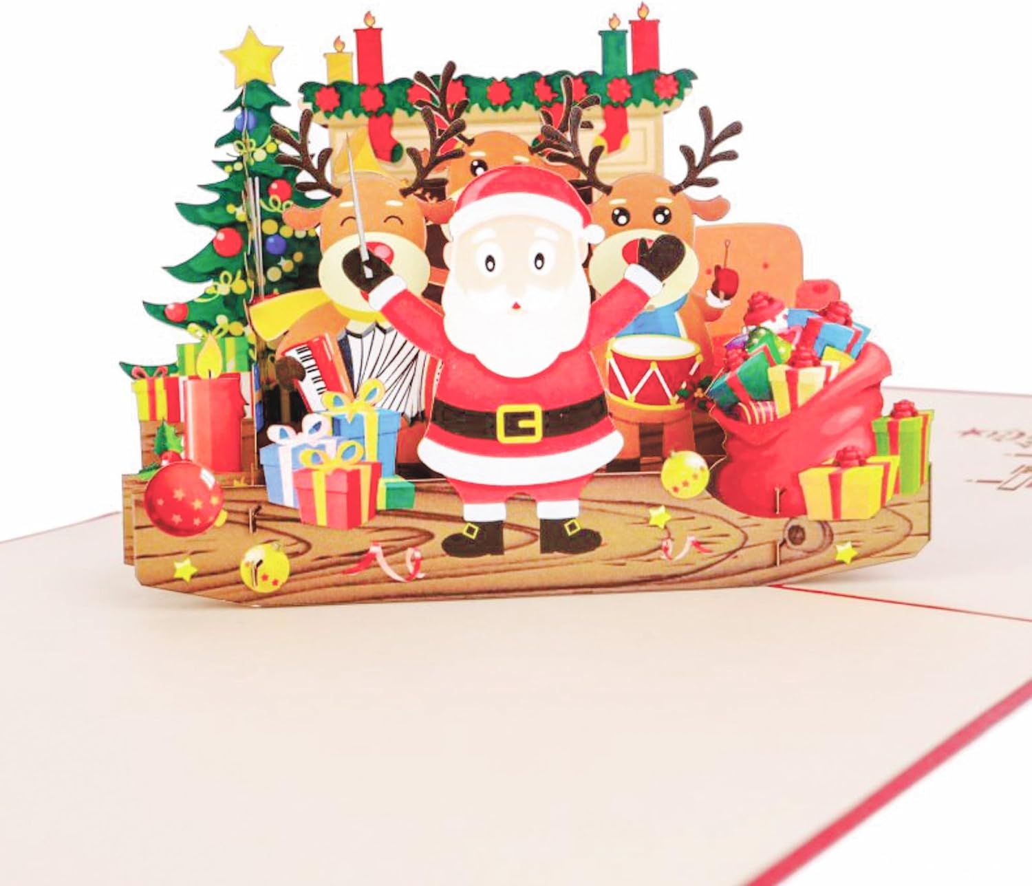 CardPop Pop Up Christmas Cards for Women & Men. Santa Wishes Merry ...