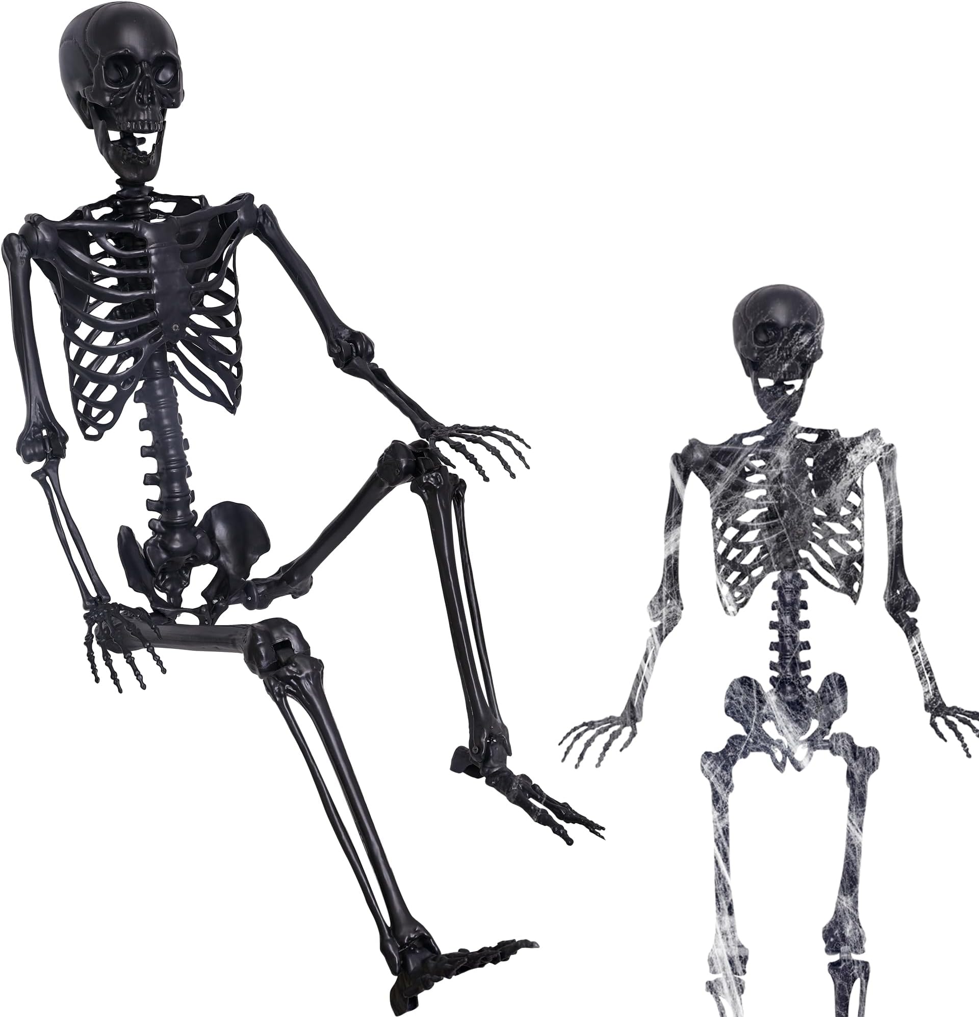 Amazon.com: Halloween Skeleton Decorations,5.4Ft Poseable Full Size ...