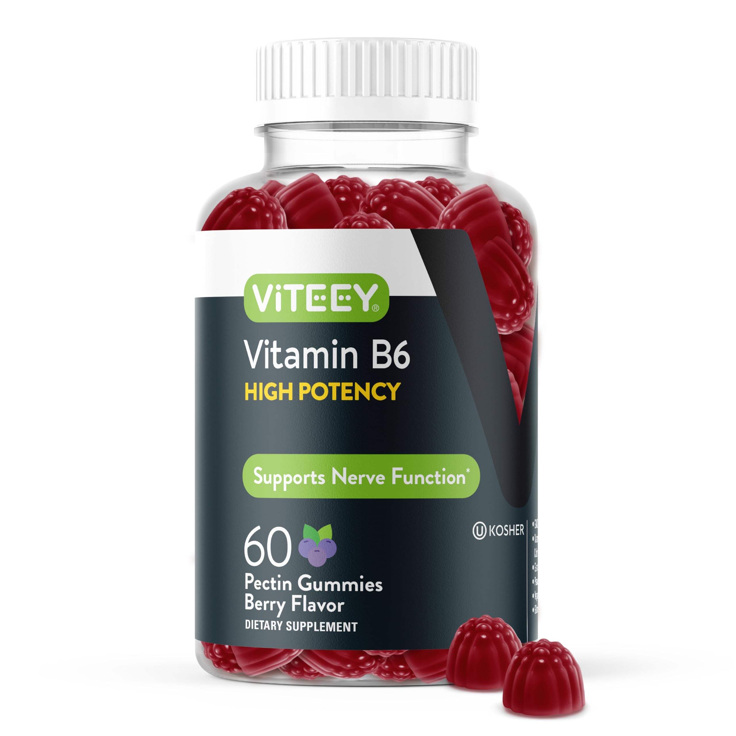 Snapklik.com : Vitamin B6 Gummies 100mg For Adults & Teens - B6 ...