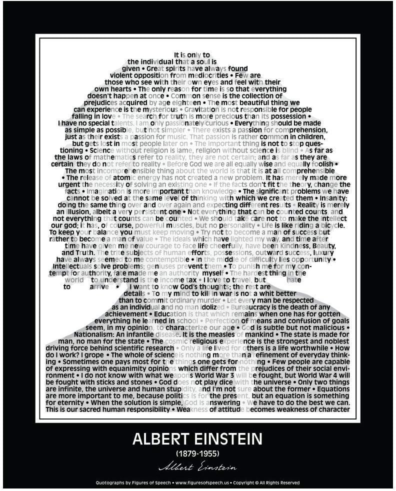 Amazon.com: Inspirational Albert Einstein Quotes Poster. Albert ...