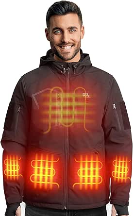 KEMIMOTO Heated Jackets for Men with 15000mAh Battery Pack, Winter ...