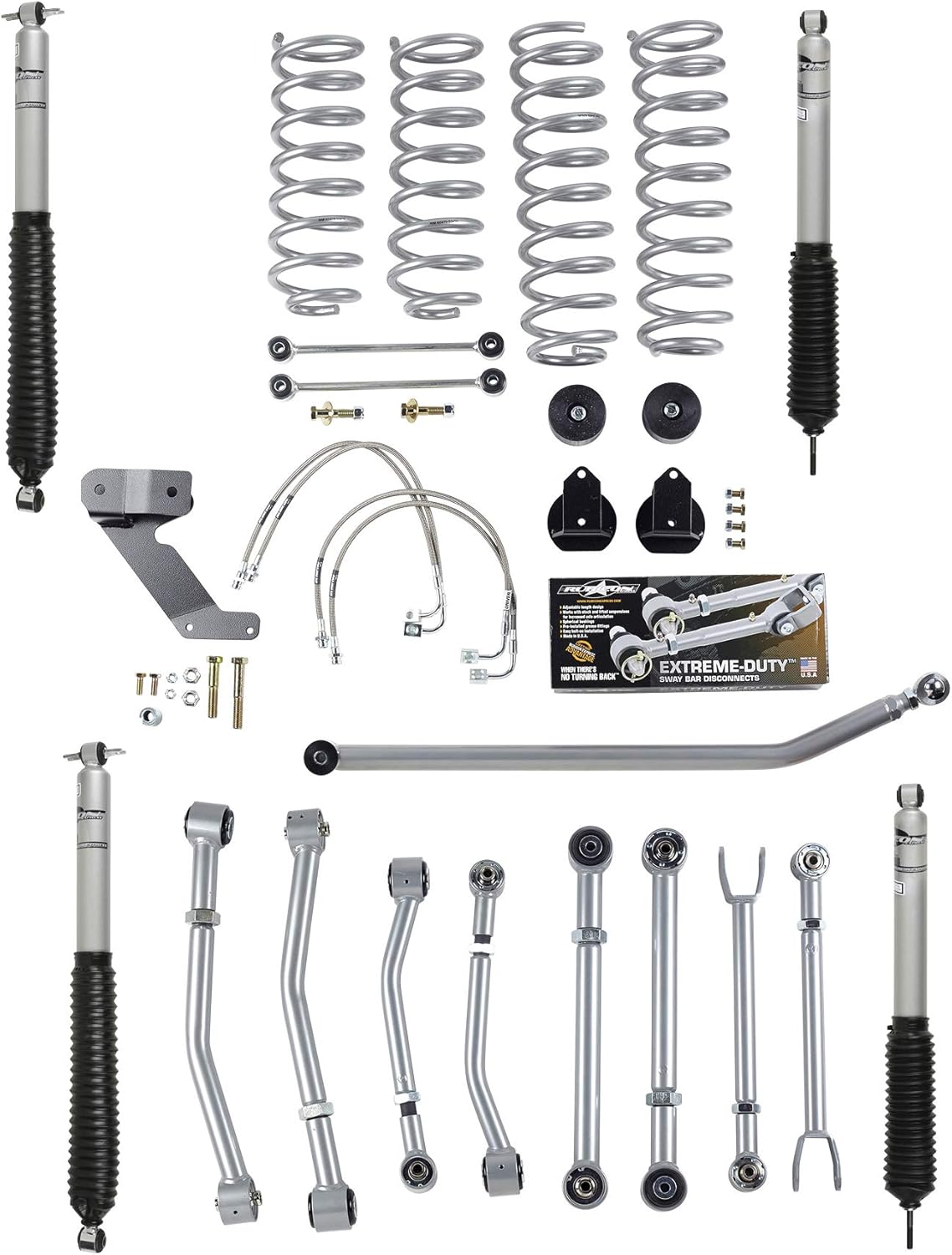 Amazon.com: Rubicon Express RE7147M 3.5IN SUPER-FLEX KIT 4D W/MONO TUBE ...
