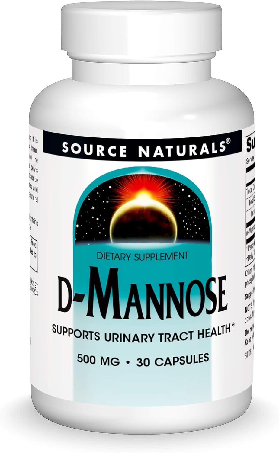 Amazon.com: Source Naturals D-Mannose 500mg Potent Urinary Tract (UT) & Bladder Health Support ...