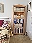 Amazon.com: REALROOMS Chester 5 Shelf Open Bookcase, Stained Brown ...