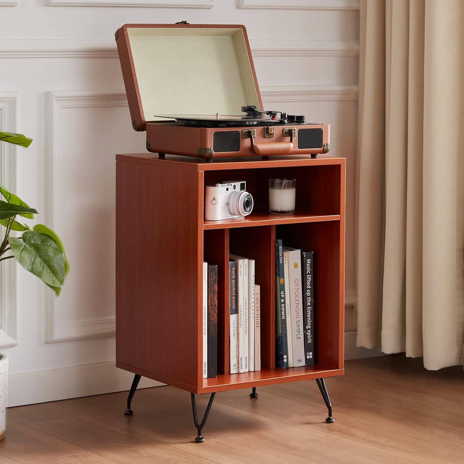 Amazon.com: Record Player Stand, Record Player Table, Vinyl Record ...